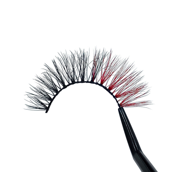 Red Eyelash- Faux Mink Lashes- Lashes for Festivals – MYLASHXO